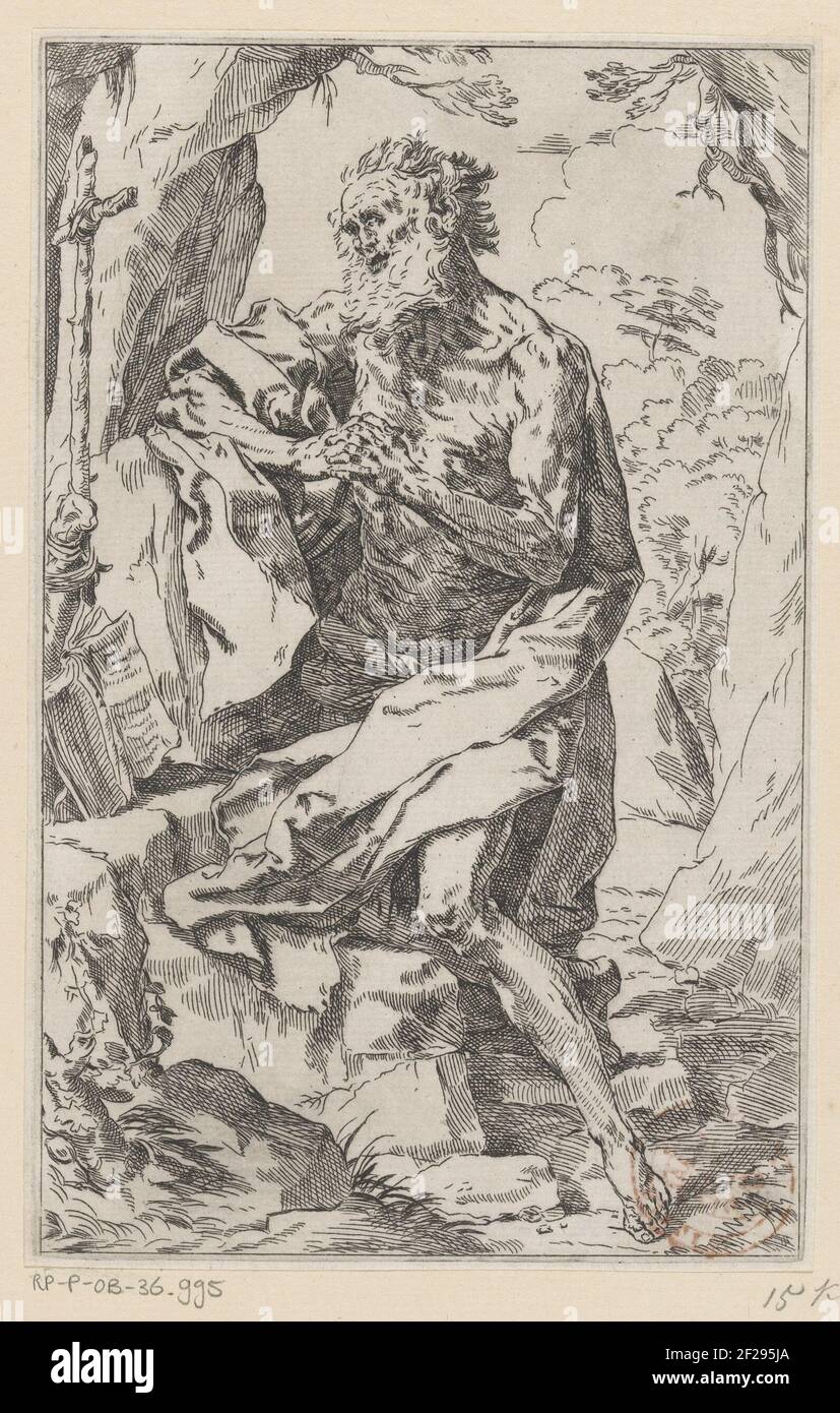 Saint Hieronymus in the wilderness. The Holy Hieronymus in worship for ...