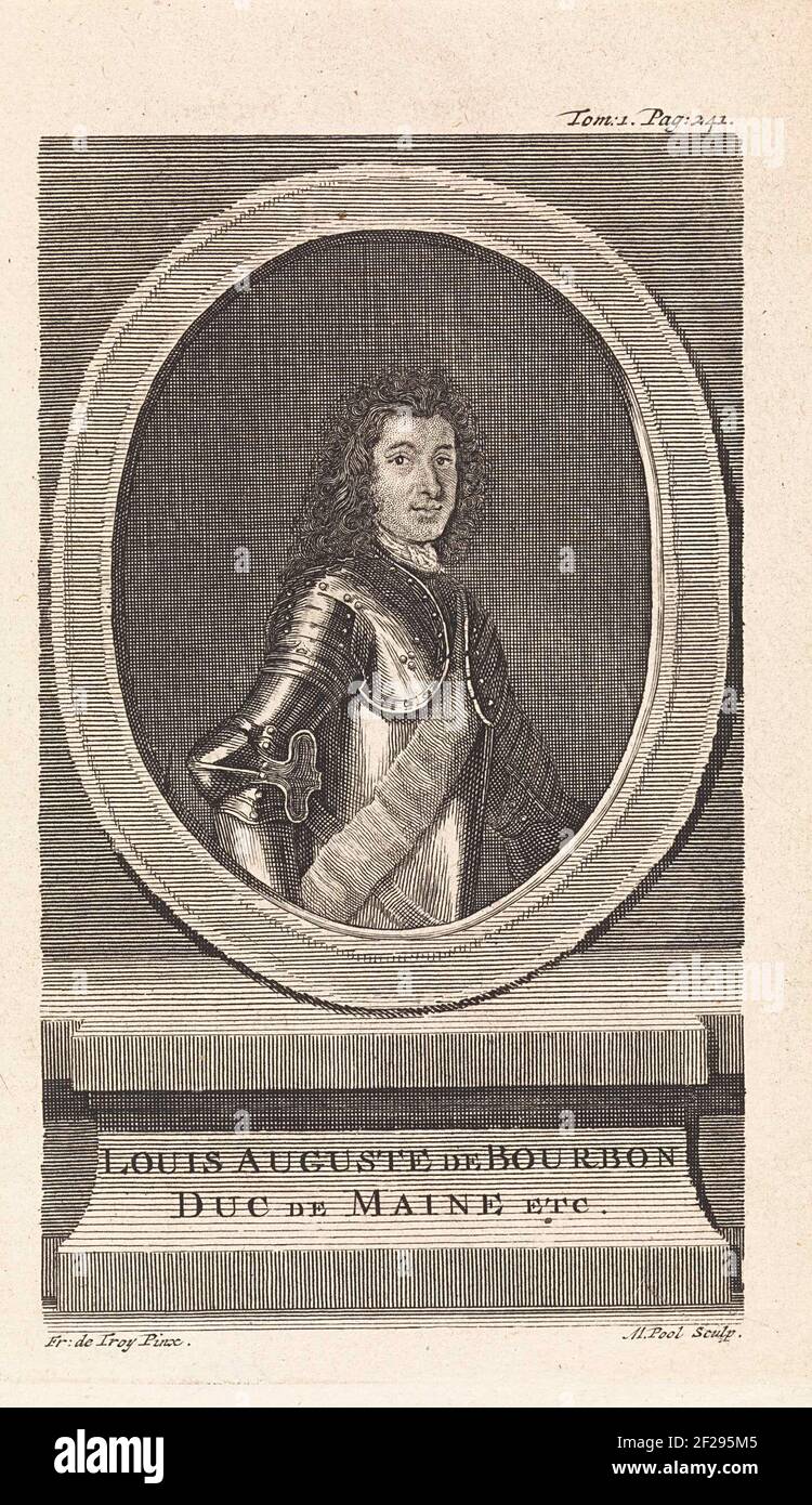 Portrait of Louis Auguste de Bourbon, Duke of Maine.below Labeled: Tom ...