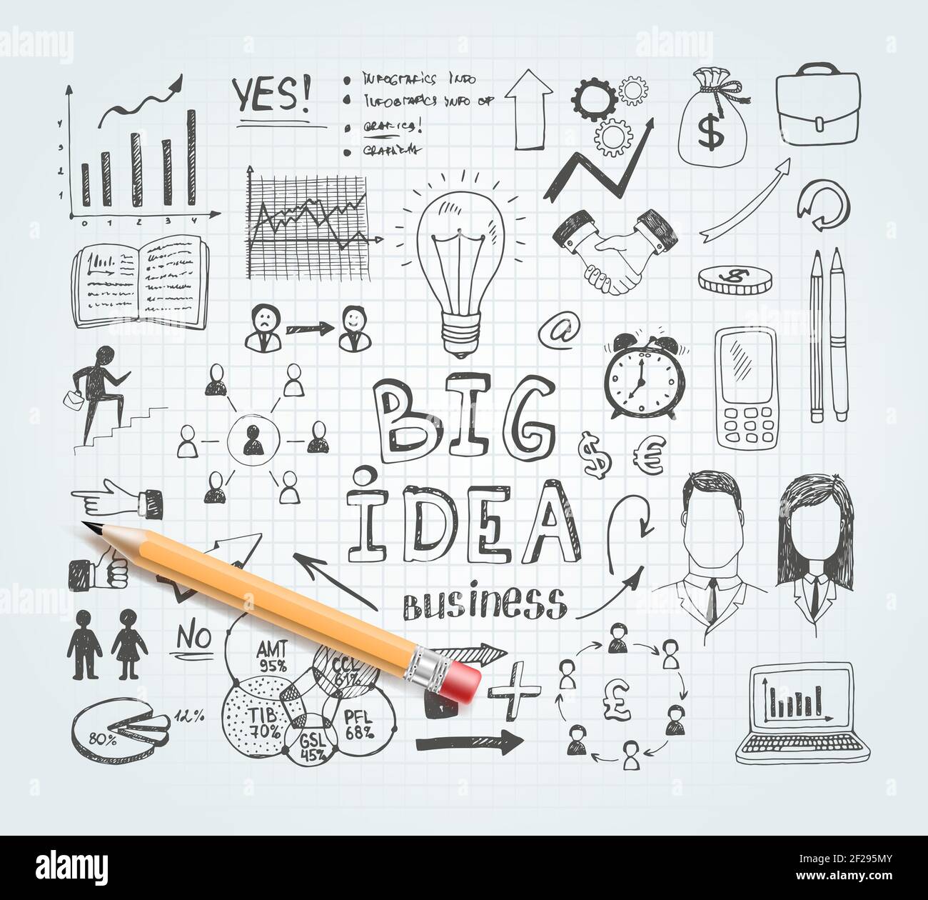 Office Doodles Stock Vector Images - Alamy