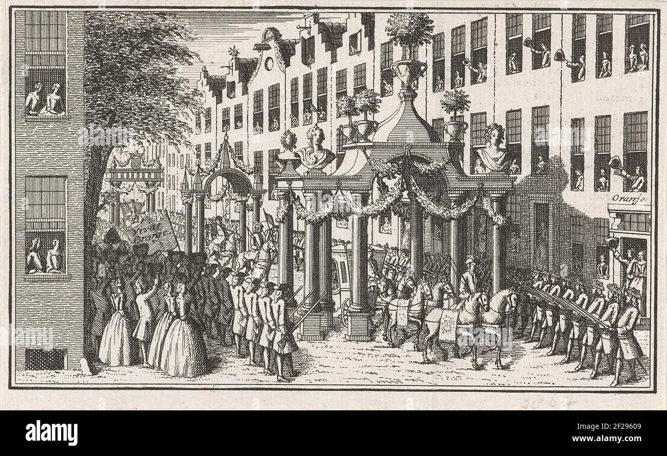 Inhaling van Willem IV als stadhouder te Den Haag, 1747.The fall of ...