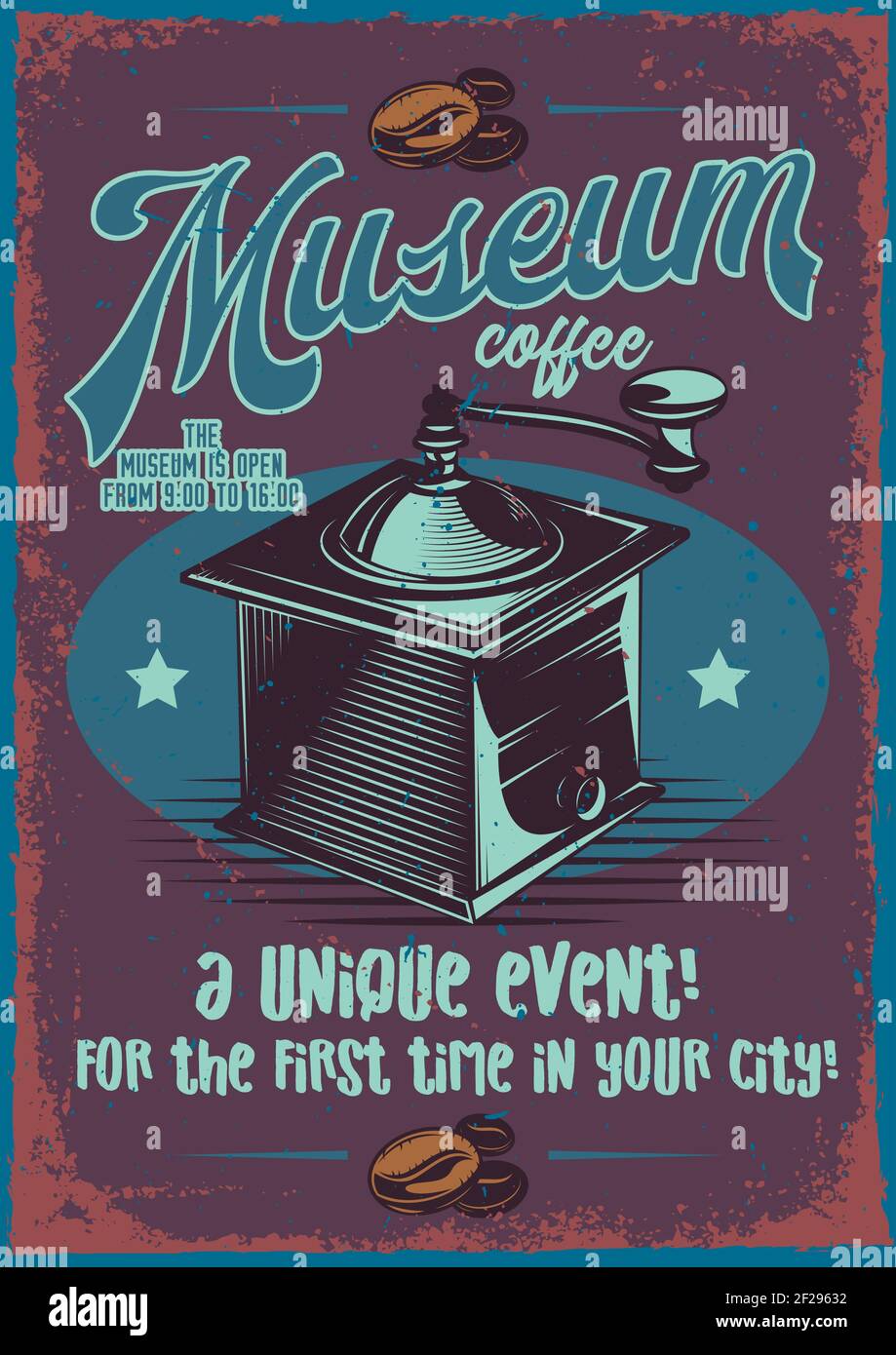 Vintage poster template with shredder Stock Vector Image & Art - Alamy