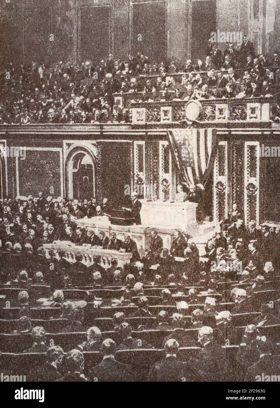 Us world war one declaration hi-res stock photography and images - Alamy