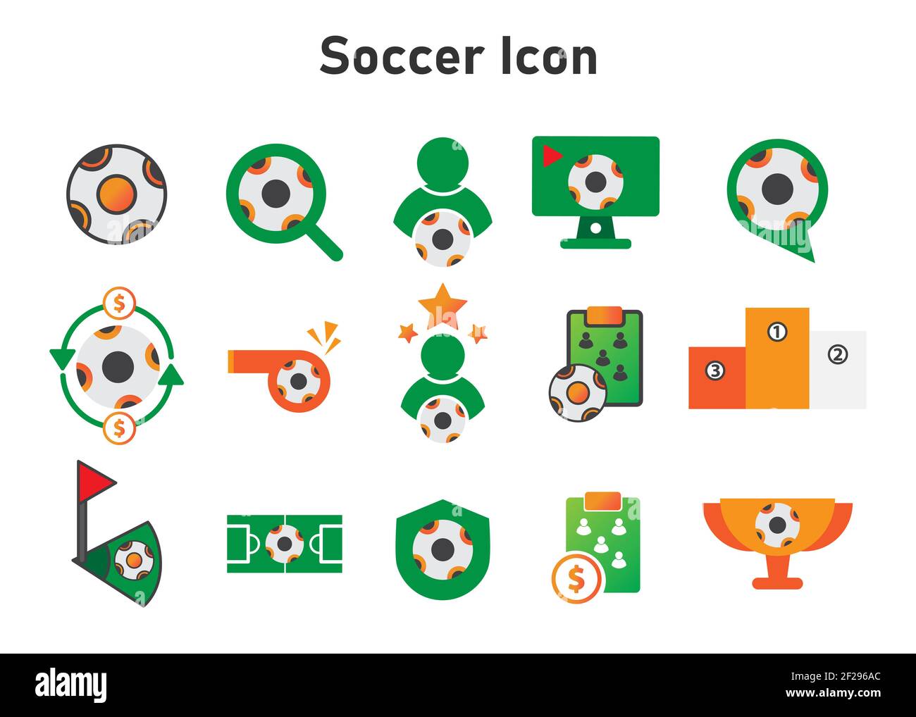 soccer icon. soccer illustration. Flat vector icon. can use for, icon ...