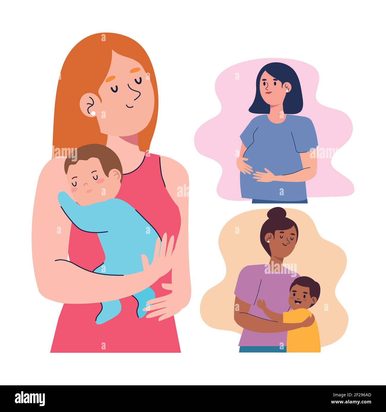 three mothers group Stock Vector Image & Art - Alamy