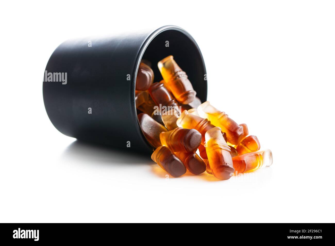 Jelly candies with cola flavor isolated on white background Stock Photo ...