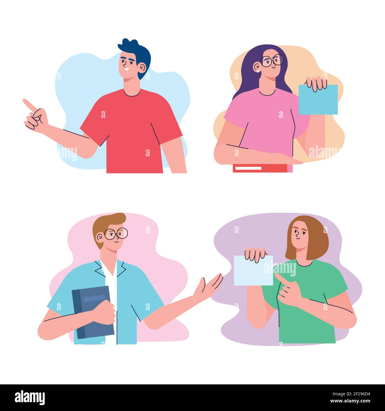 four students characters Stock Vector Image & Art - Alamy
