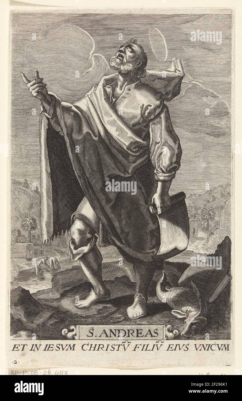 Apostle Andreas with Schromprol; S. Andreas; Christ and twelve apostles ...