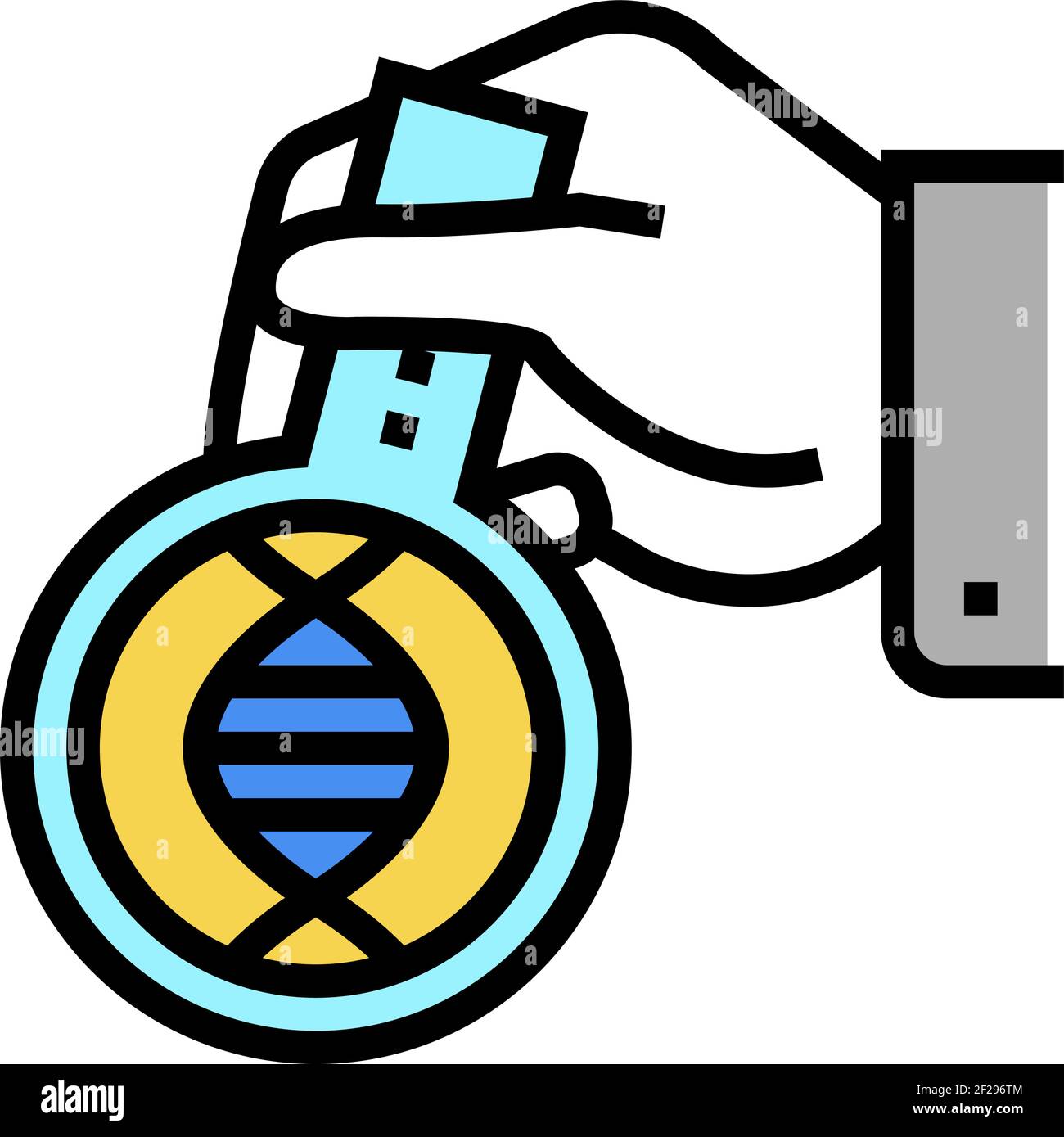 laboratory researching genetic molecule color icon vector illustration ...