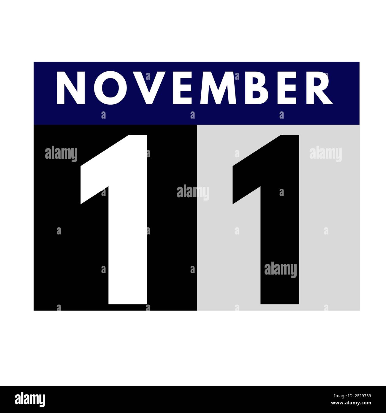 November 11 . flat daily calendar icon .date ,day, month .calendar for ...