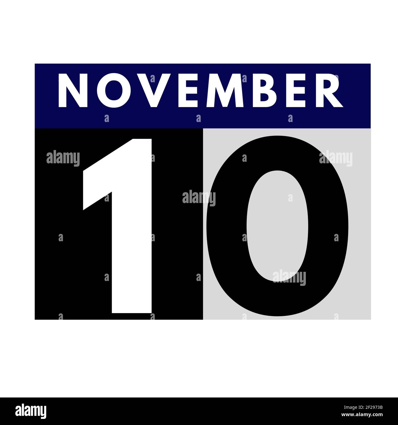 November 10 . flat daily calendar icon .date ,day, month .calendar for ...