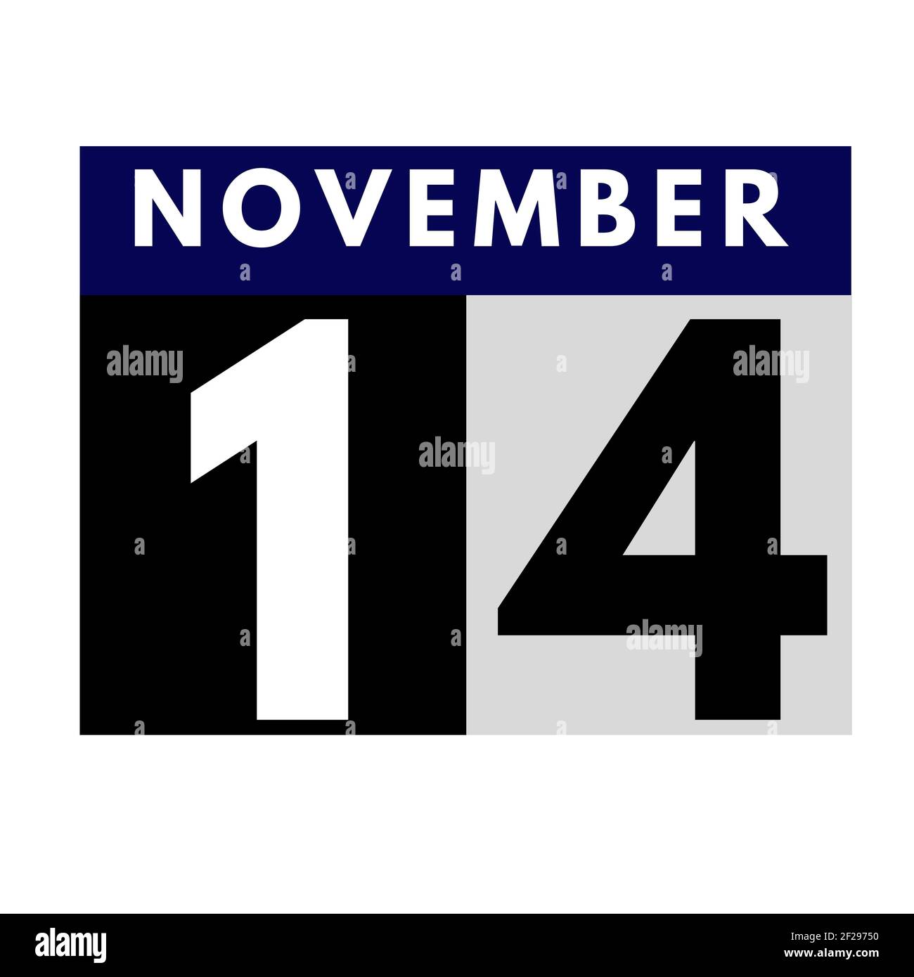 November 14 . flat daily calendar icon .date ,day, month .calendar for ...