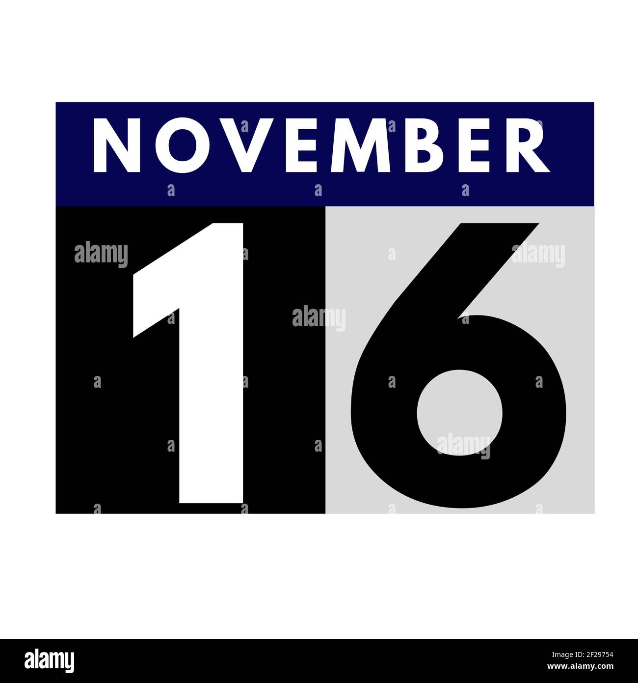November 16 . flat daily calendar icon .date ,day, month .calendar for ...
