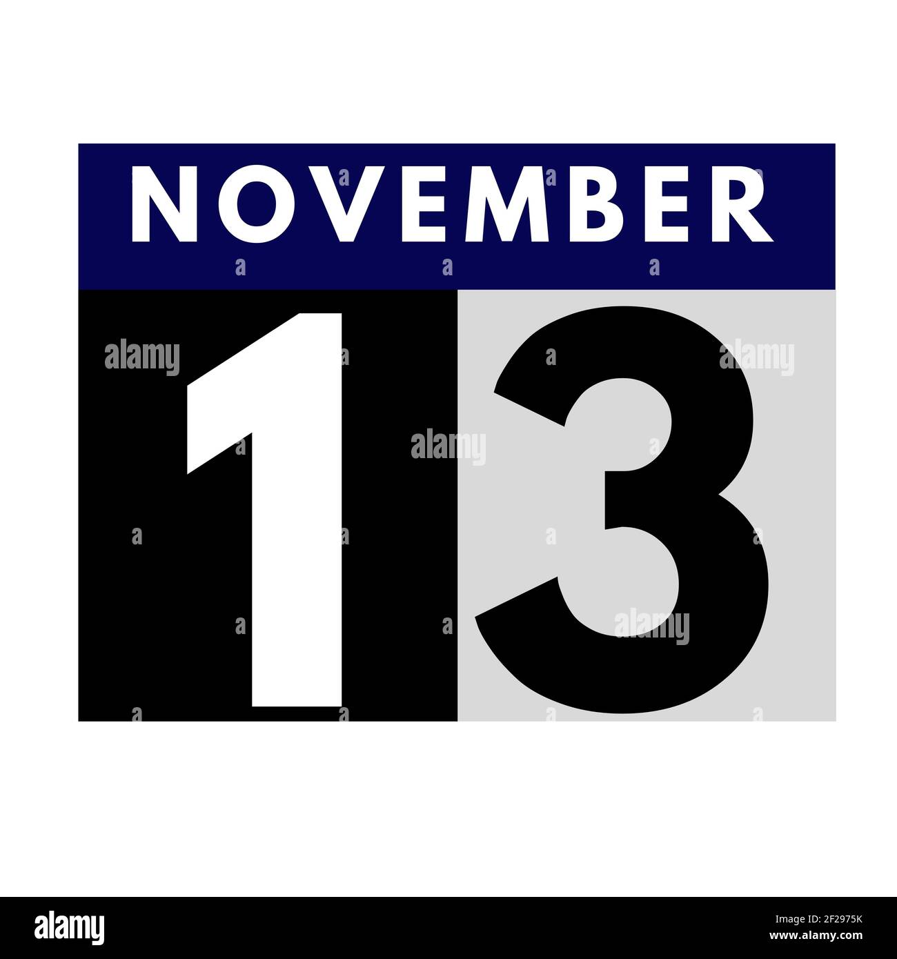 November 13 . flat daily calendar icon .date ,day, month .calendar for ...