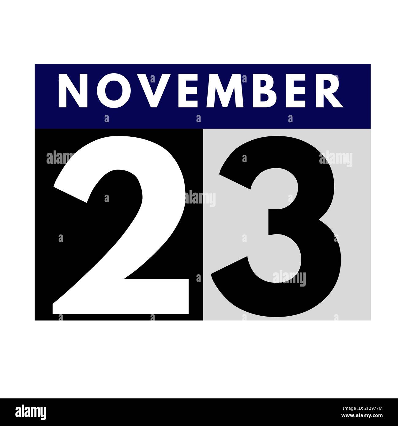 November 23 . flat daily calendar icon .date ,day, month .calendar for ...
