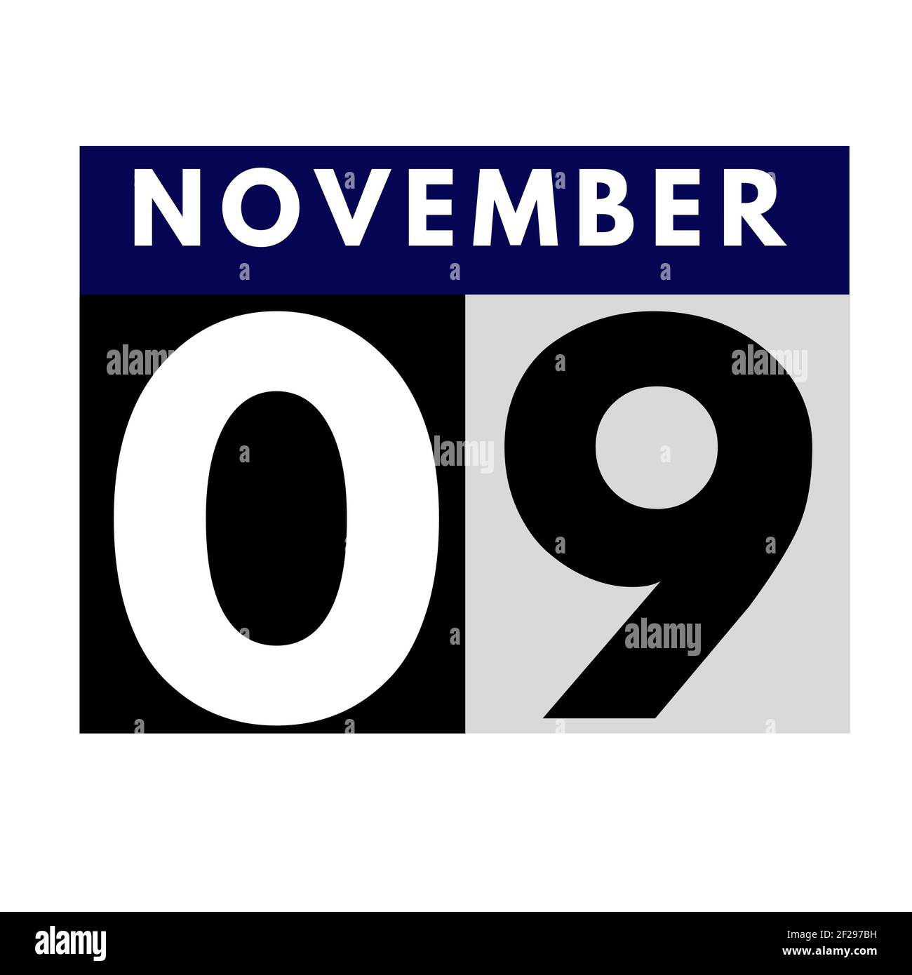 November 9 . flat daily calendar icon .date ,day, month .calendar for ...