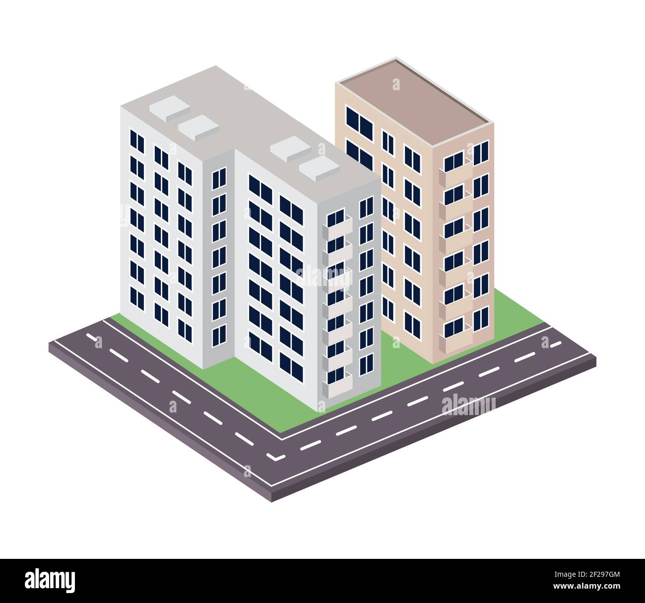 two buildings scene Stock Vector Image & Art - Alamy