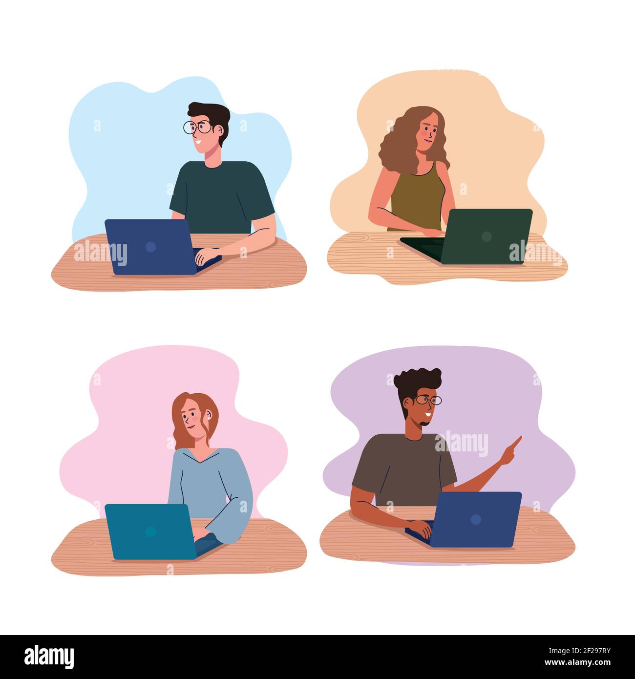 Business persons laptop Stock Vector Images - Alamy