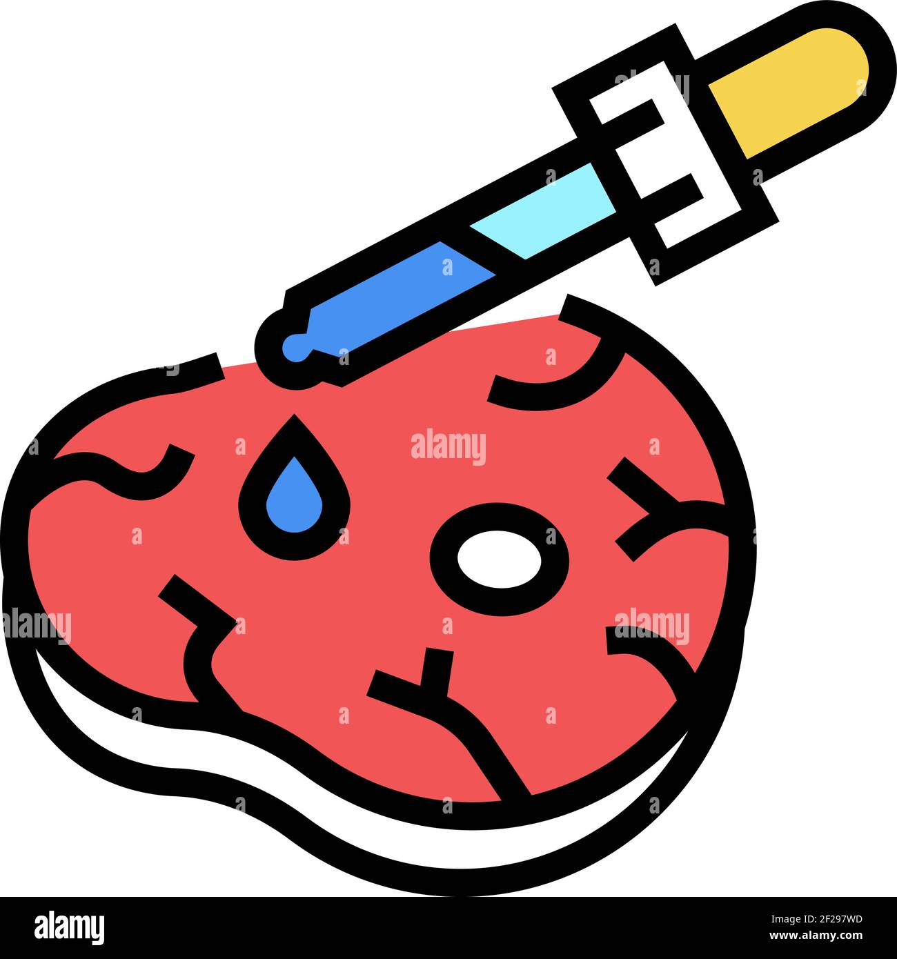 meat gmo genetic color icon vector illustration Stock Vector Image ...