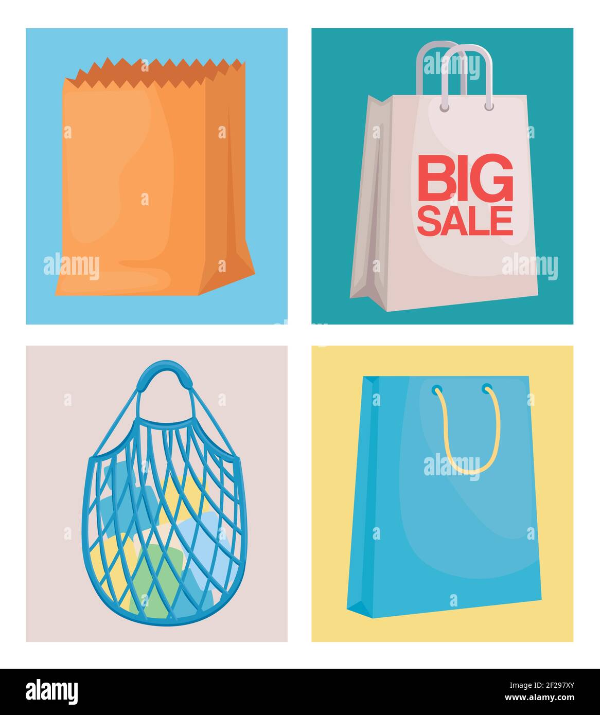 Four packets Stock Vector Images - Alamy