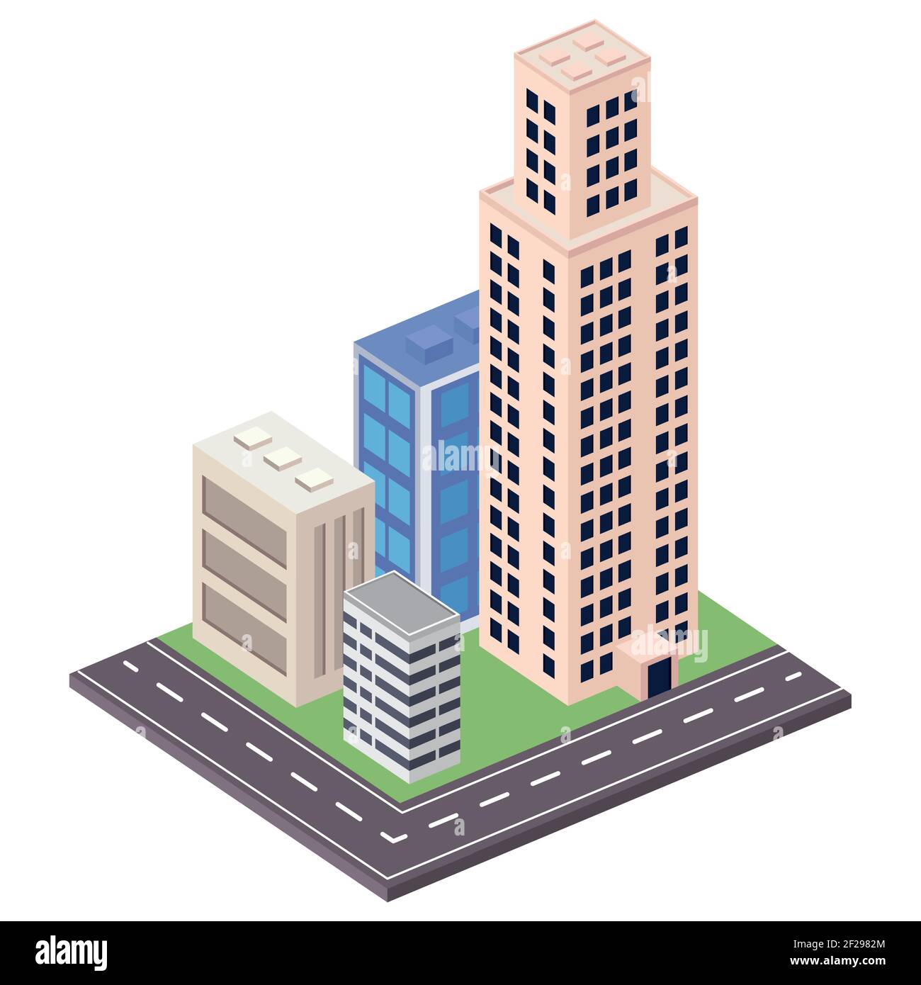 four buildings scene Stock Vector Image & Art - Alamy