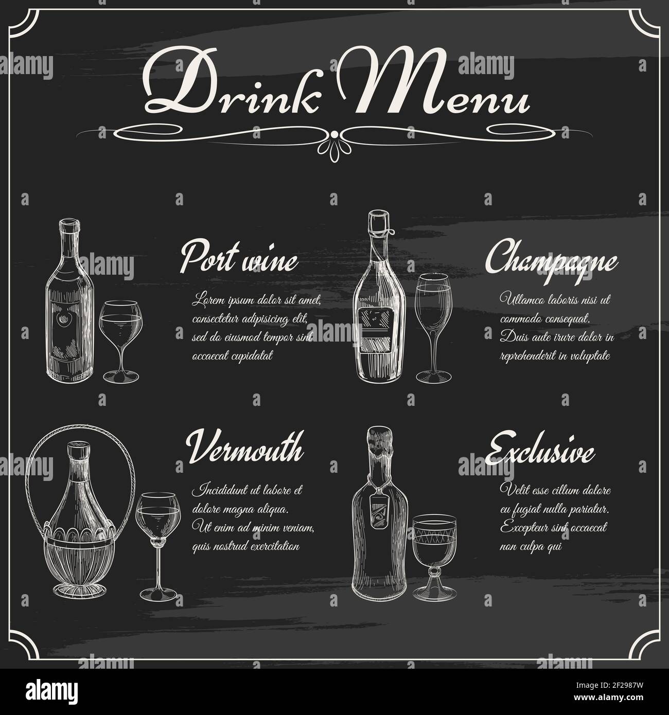Chalkboard Menu Vector