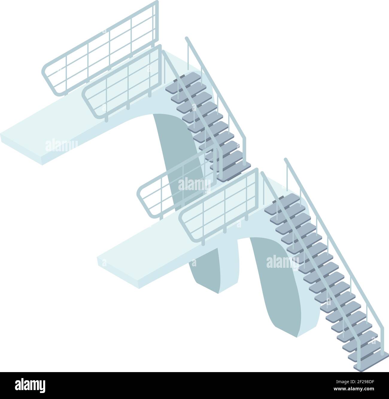 Indoor platform diving board icon. Isometric of indoor platform diving ...