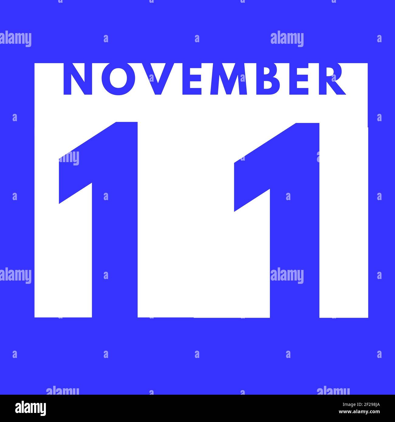 November 11 . flat modern daily calendar icon .date ,day, month ...