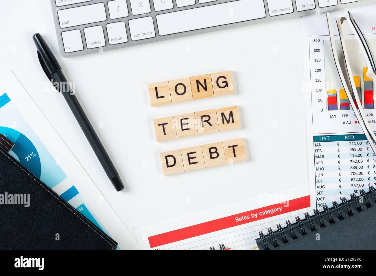 Long term debt concept with letters Stock Photo - Alamy