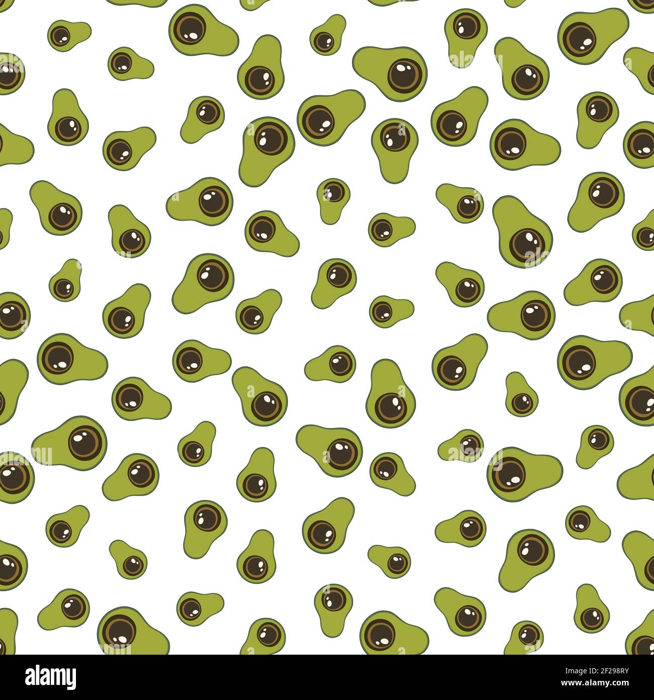 Seamless pattern with green avocado. Food background. Autumn and summer ...