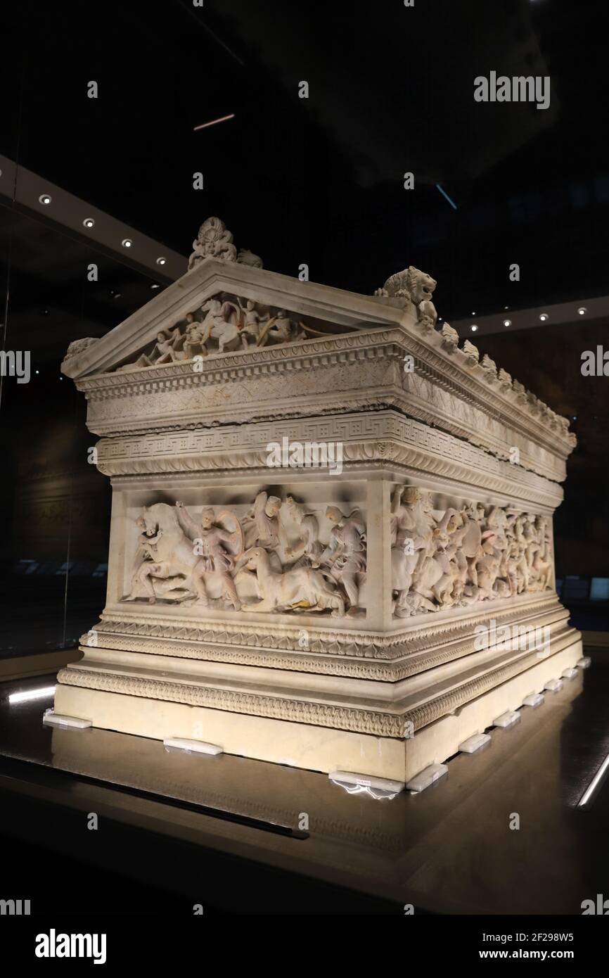 Alexander Sarcophagus in Istanbul Archaeological Museums, Istanbul City ...