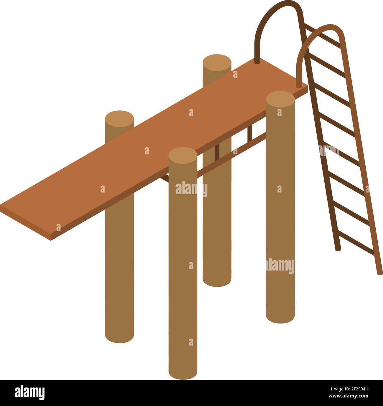 Diving board icon. Isometric of diving board vector icon for web design ...