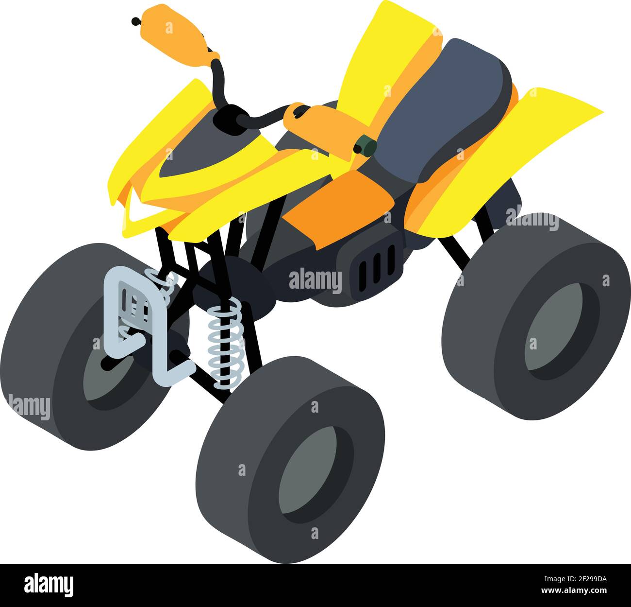 Racing quad bike icon. Isometric of racing quad bike vector icon for ...