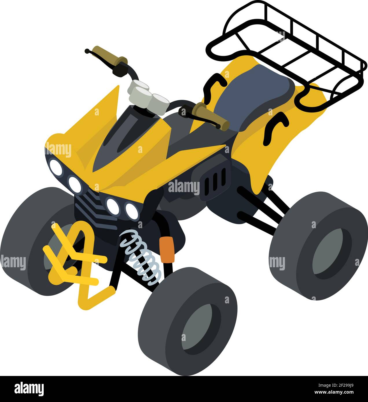 Top quad bike icon. Isometric of top quad bike vector icon for web ...