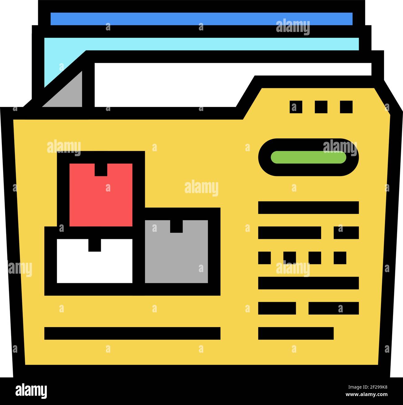 documentation of logistics company color icon vector illustration Stock ...