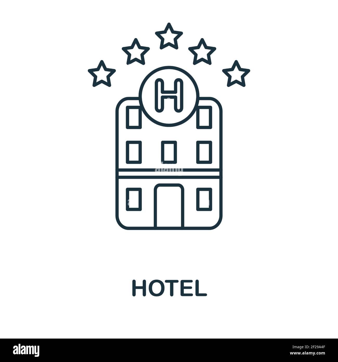 Hotel icon. Simple illustration from vacation collection. Creative ...