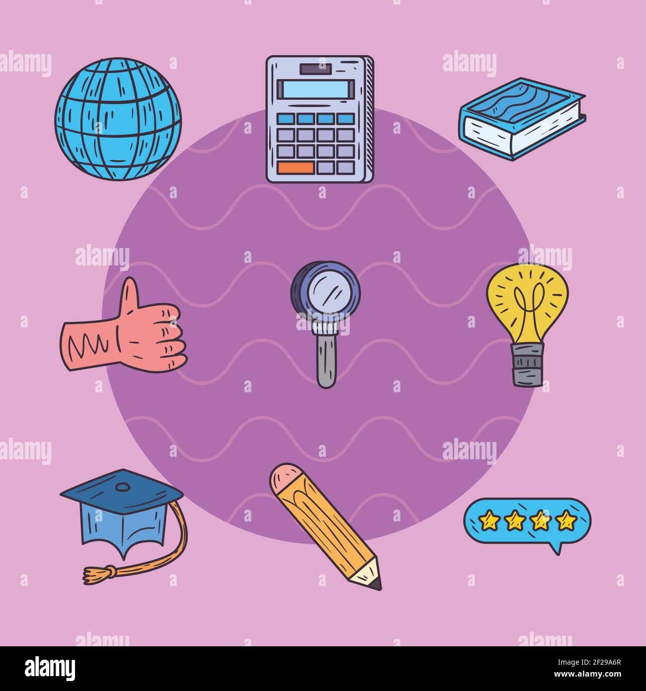 Eduaction school university icon set Stock Vector Image & Art - Alamy