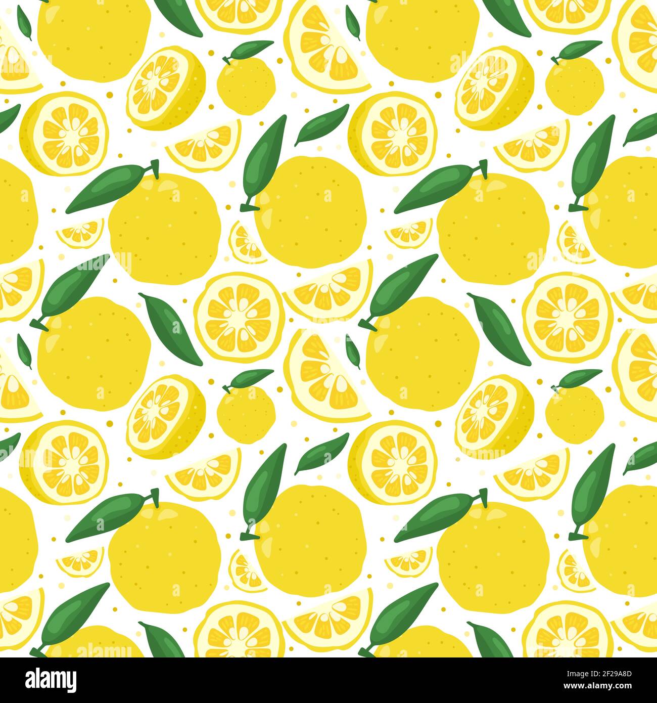 Yuzu japanese citron fruit seamless pattern vector illustration ...
