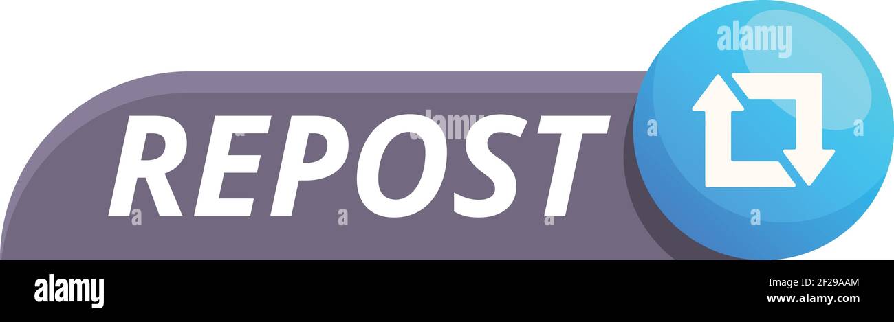 Repost icon. Cartoon of repost vector icon for web design isolated on ...