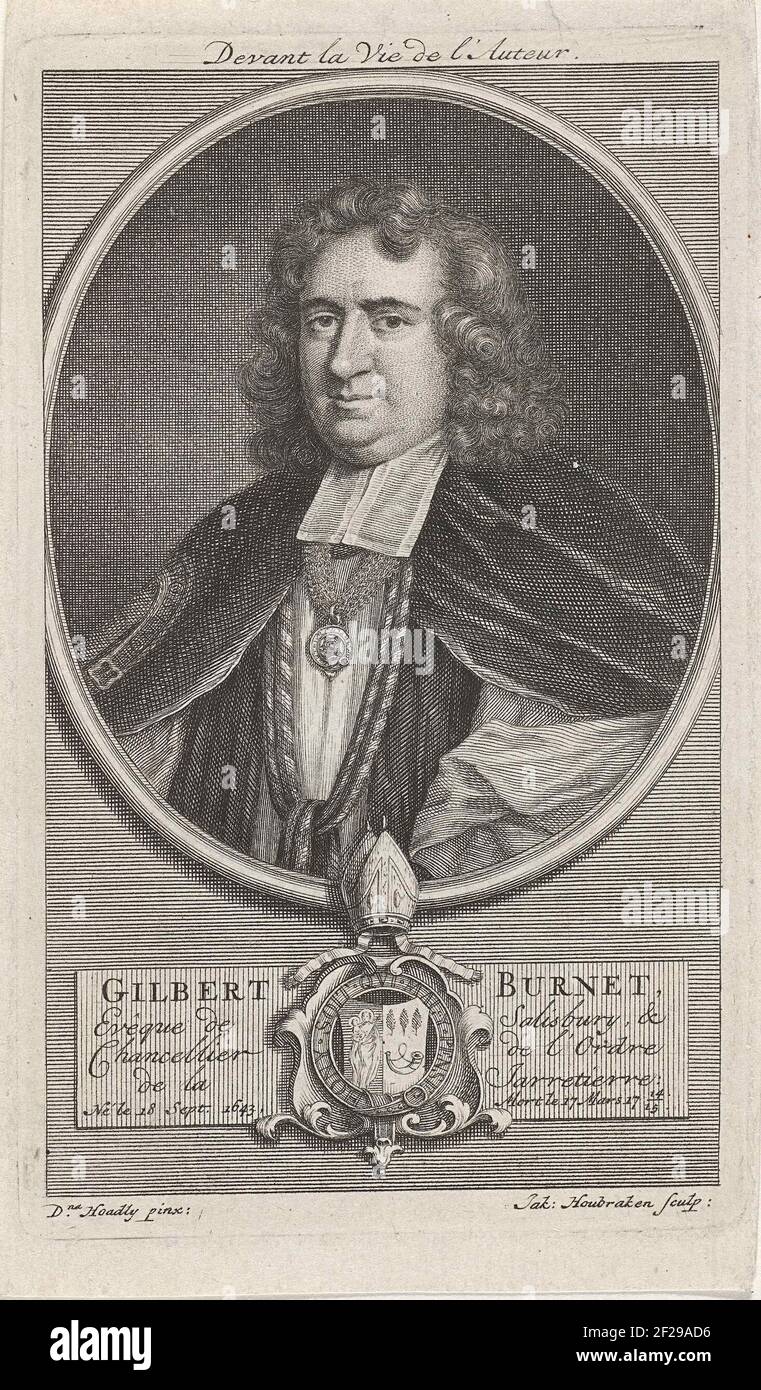 Portret van Gilbert Burnet; Gilbert Burnet.Portrait to the left of ...