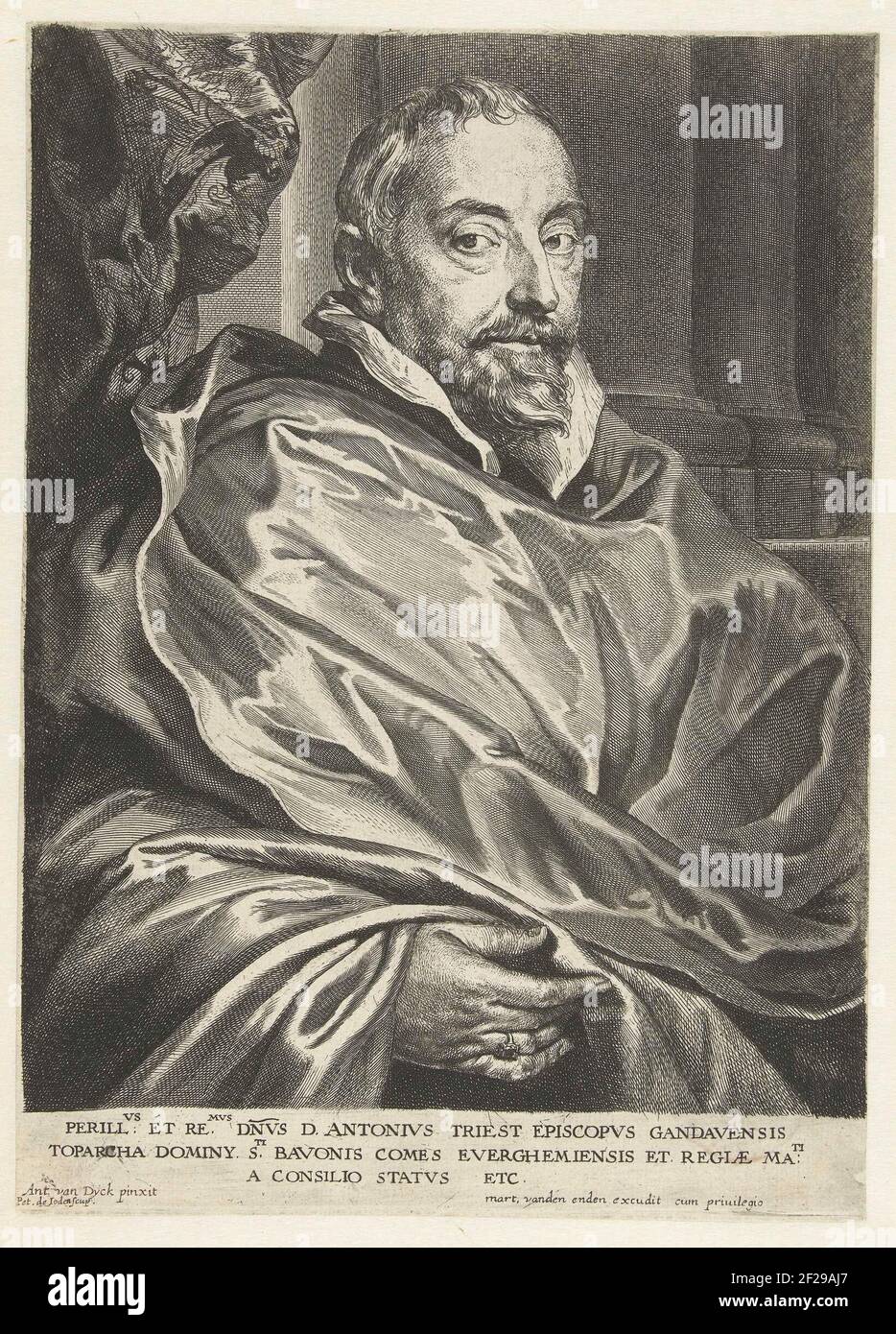 Anthony portret van Triest, bisschop van Gent; Iconographie.Portrait ...