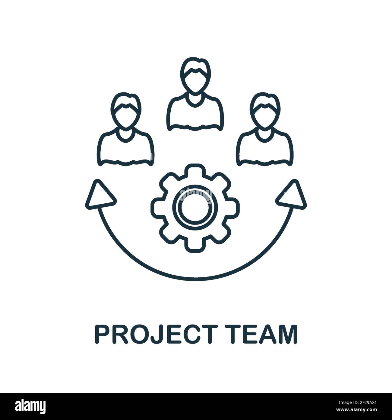 Project Team icon. Simple element from team building collection ...