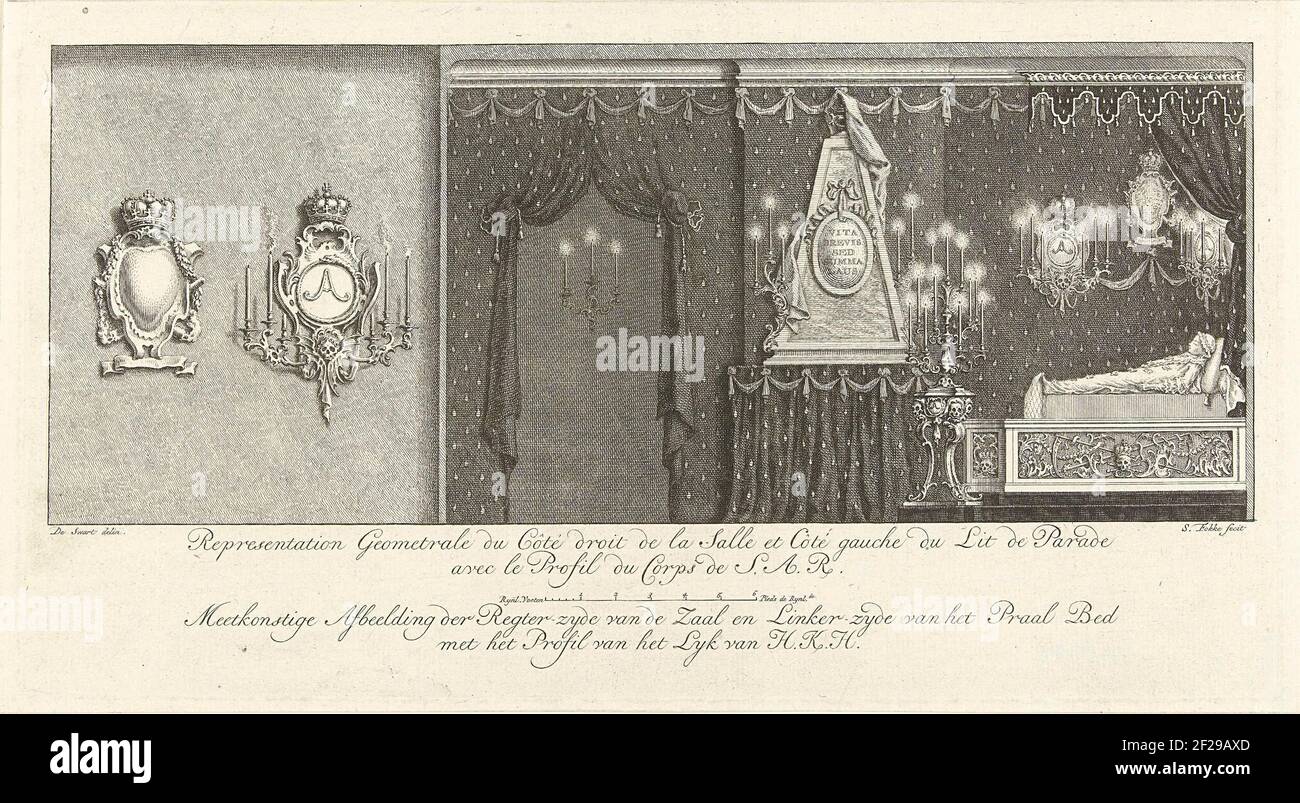 Parade room with side view of purge bed with princess Anna, 1759 ...