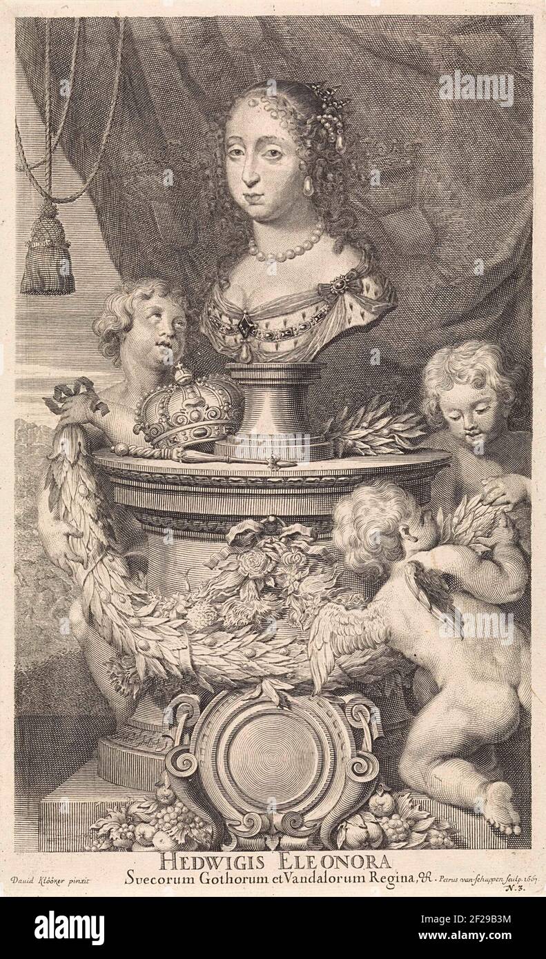Portret van Hedwig Eleonora, Koningin van Zweden.Portrait of Hedwig ...