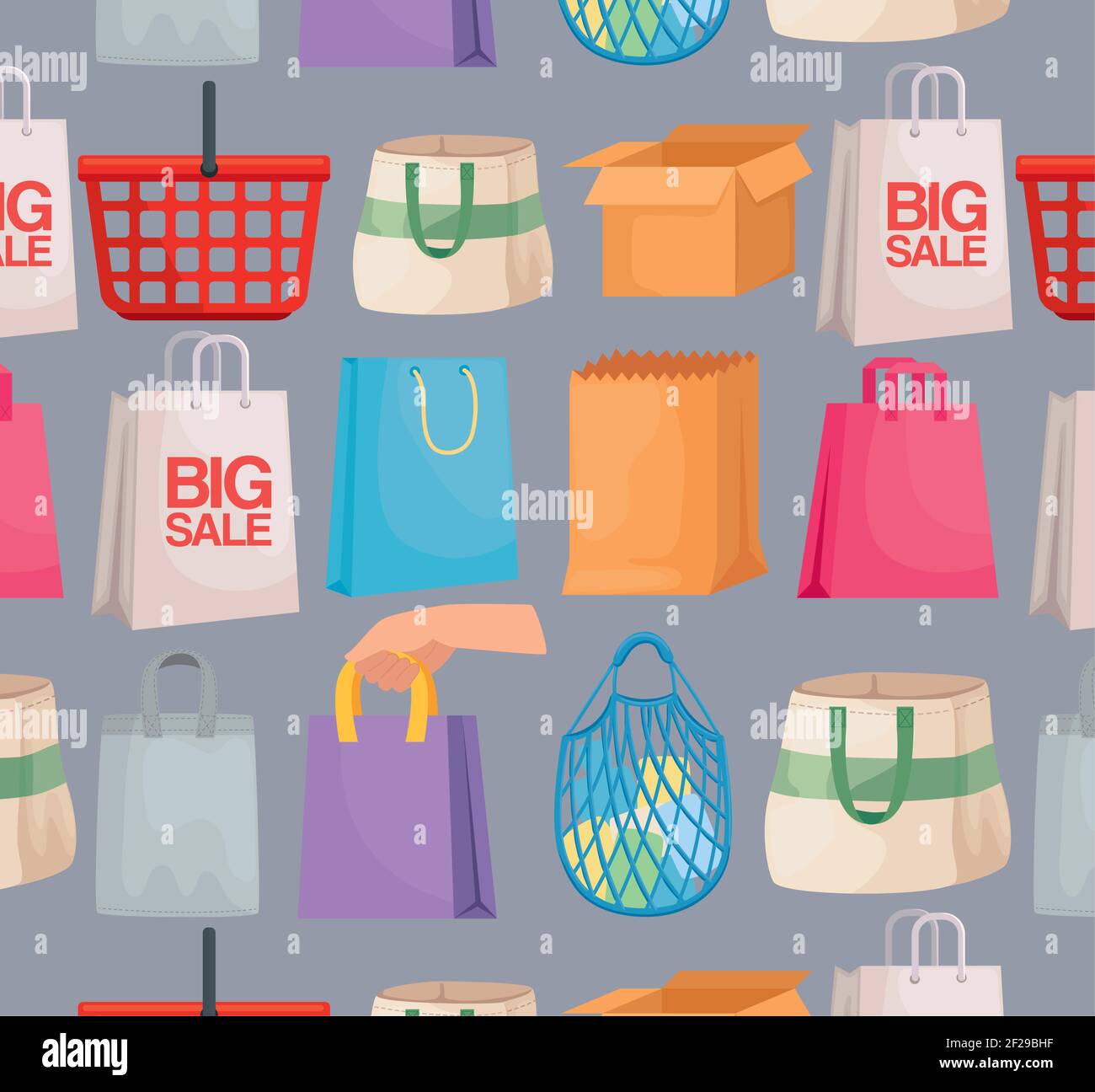 shopping packings pattern Stock Vector Image & Art - Alamy