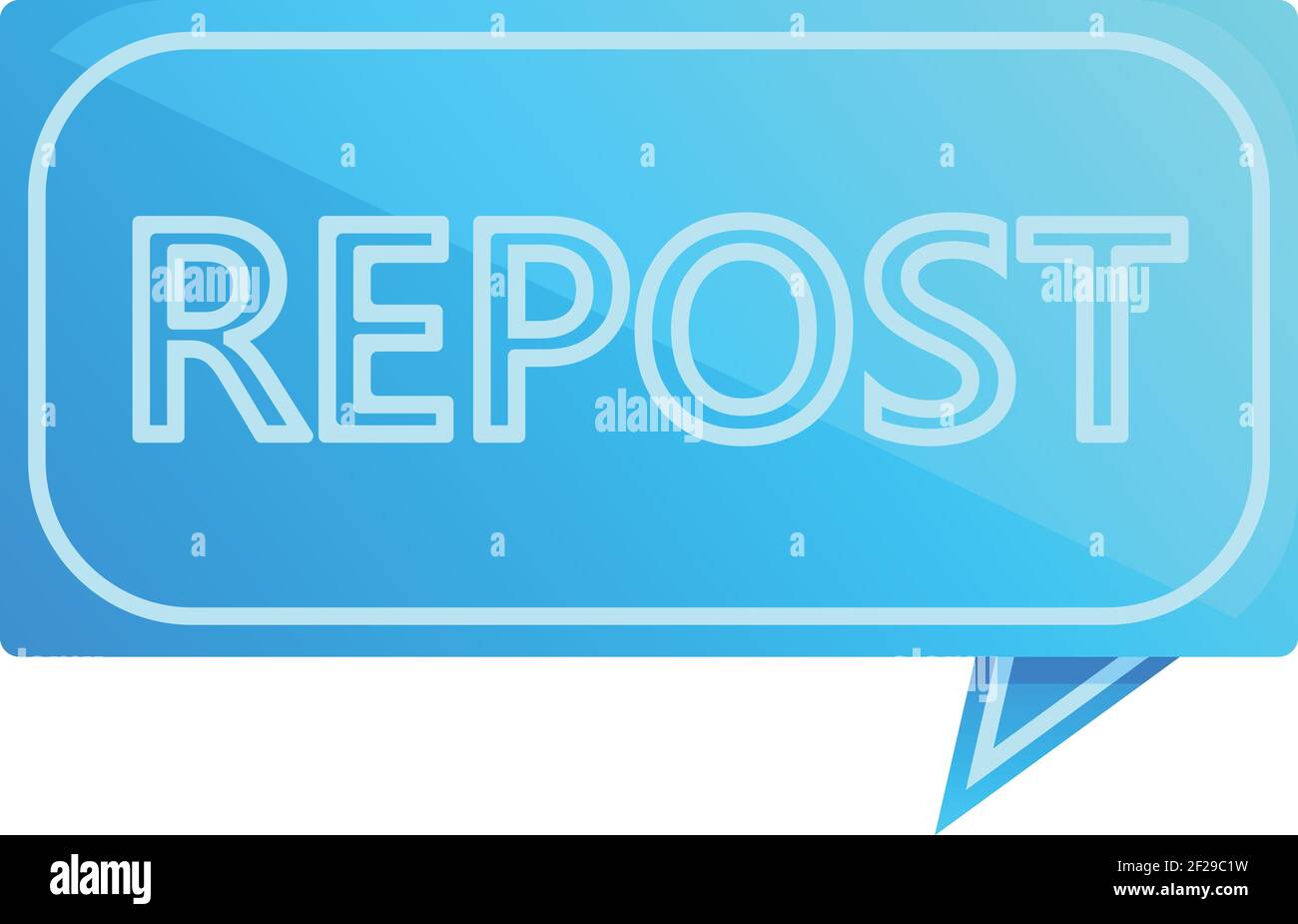 Repost message icon. Cartoon of repost message vector icon for web ...