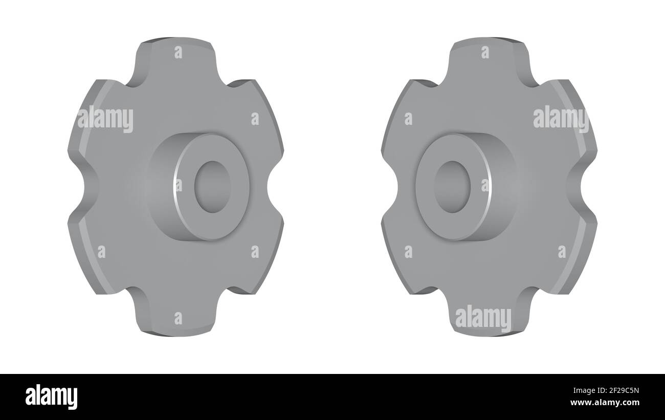 Sprocket wheel. Spare parts. 3D rendering Stock Photo - Alamy
