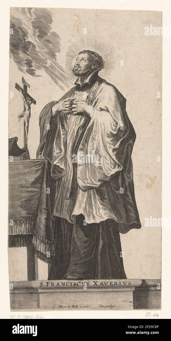 Saint Franciscus Xaverius with crucifix; S. Franciscvs Xaverivs Stock ...