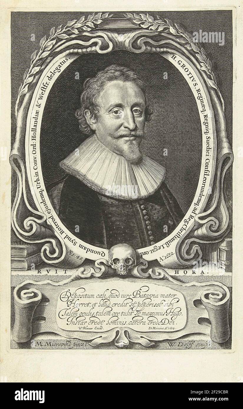 Portrait of Hugo de Groot at the age of 49.Portrait of Hugo de Groot at ...