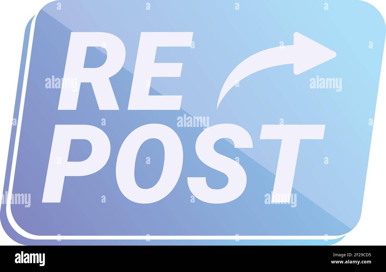 Repost tag icon. Cartoon of repost tag vector icon for web design ...