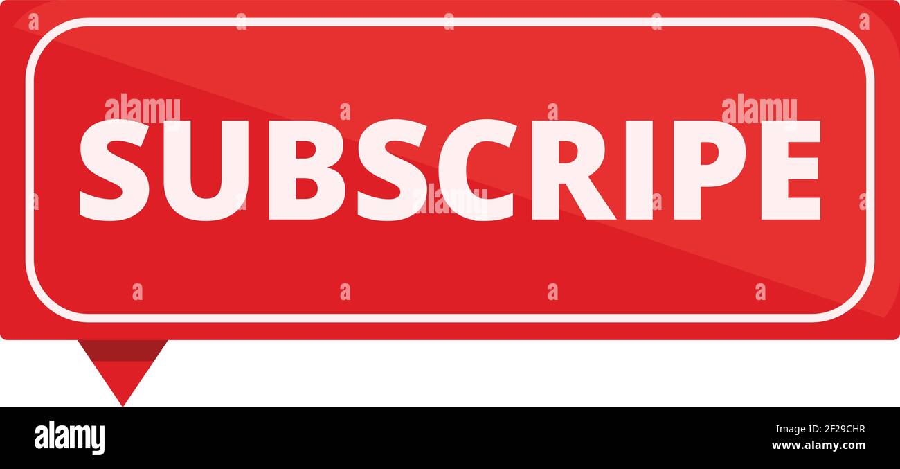 Subscribe label icon. Cartoon of subscribe label vector icon for web ...